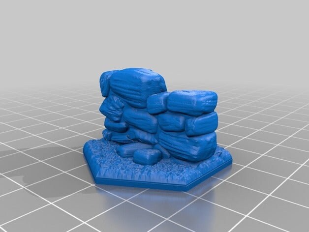Dnd Flat Modular Walls- Hex Tiles Custom Game 28mm Tabletop Scatter ...