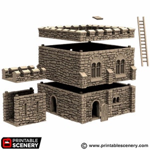 Dnd Norman Square Keep Castle From King and Country Village Tabletop ...