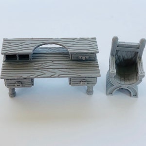 Dnd Study Desk and Chair Furniture for Library Hall House Village ...
