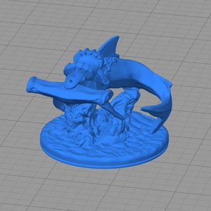 Dnd RPG Wargaming Terrain Atlantis Riders Hammerhead Shark Mount 28mm ...