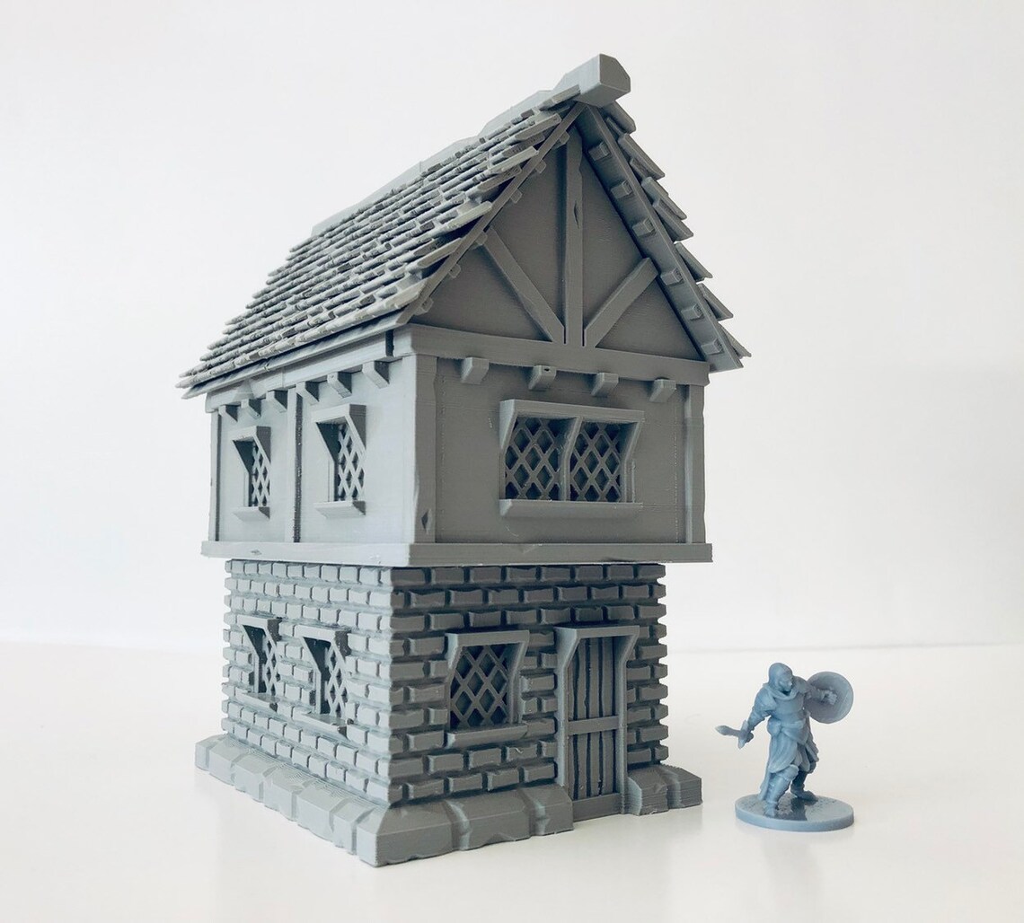 Dnd Small Village Cottage House Village Scatter Terrain | Etsy