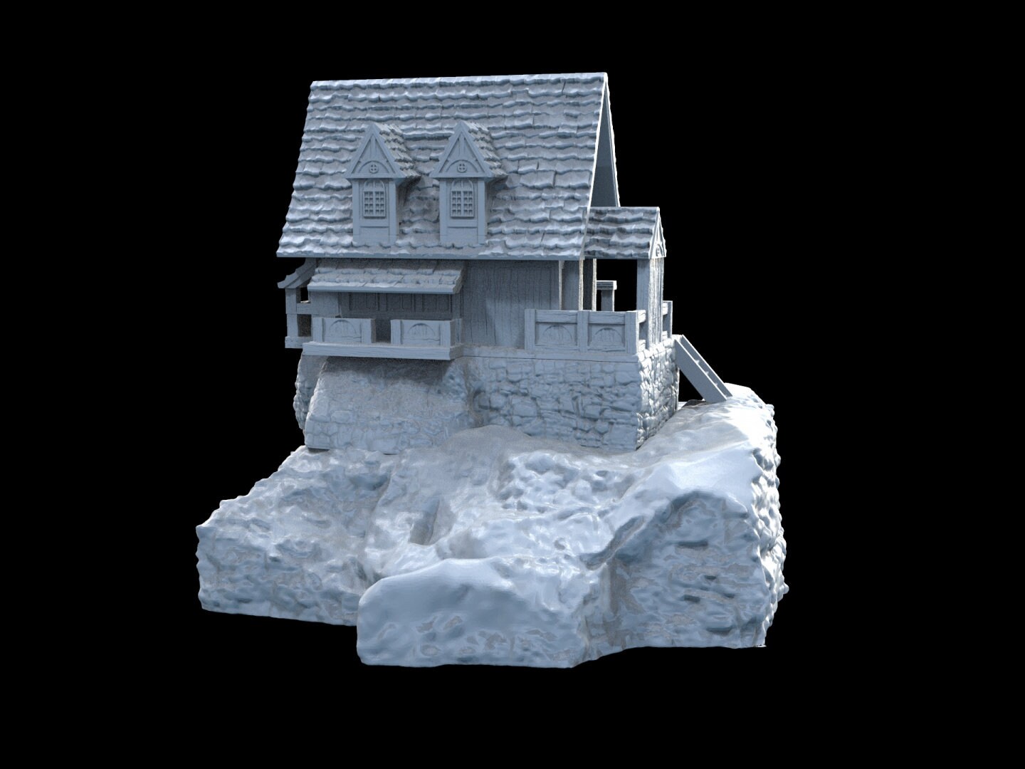 Dnd Water Wheel With Cottage 28mm Scatter Village Tabletop - Etsy