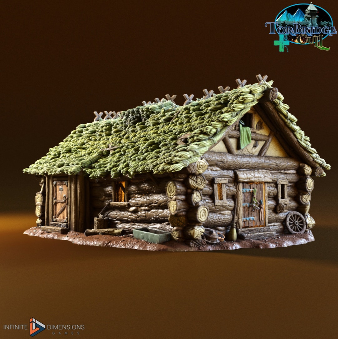 Dnd Log Farmhouse Rustic Cabin House Wood Lodge Torbridge Cull Tabletop ...