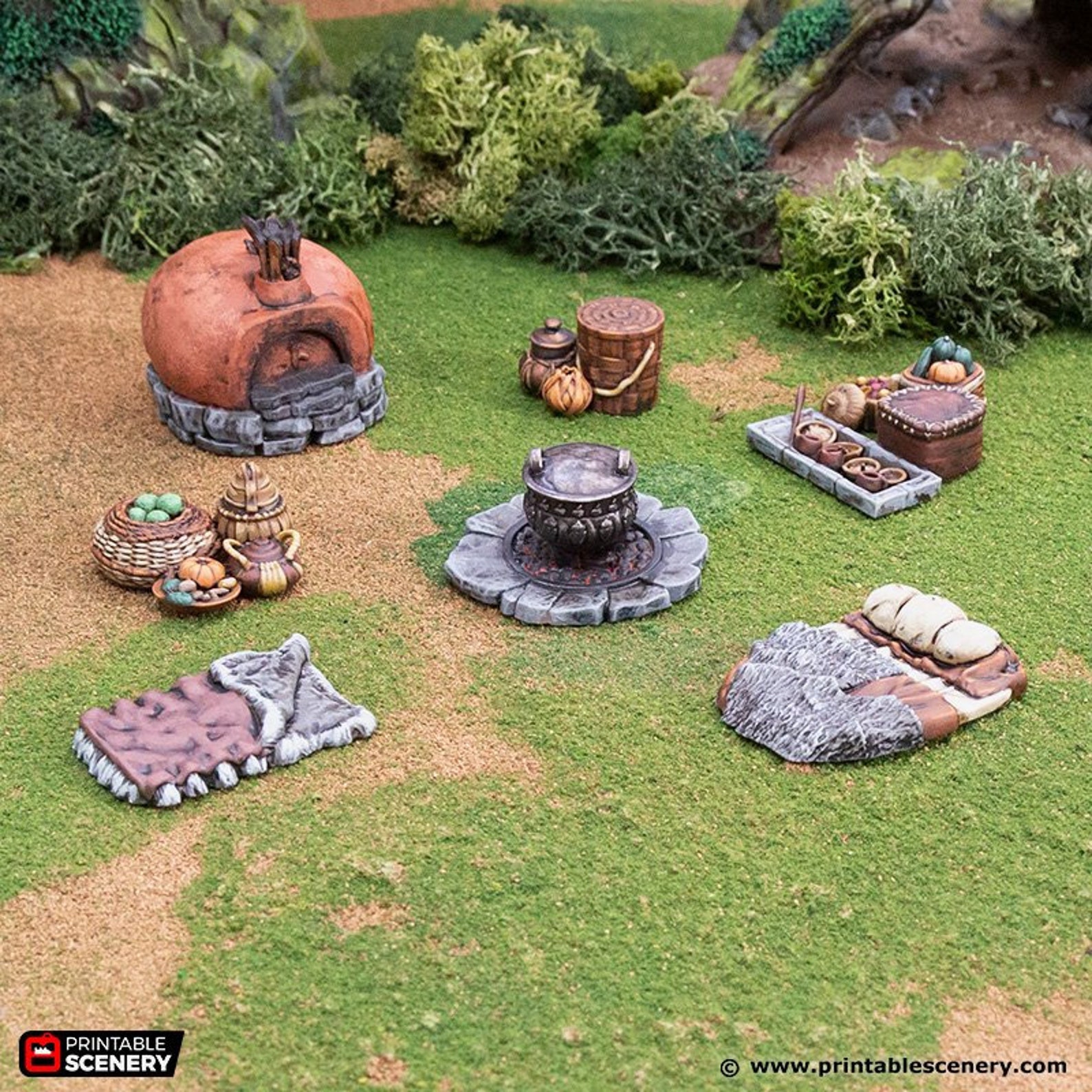 Dnd Forest Ranger Camp Set Furnishings From Hagglethorn Hollow Medieval ...