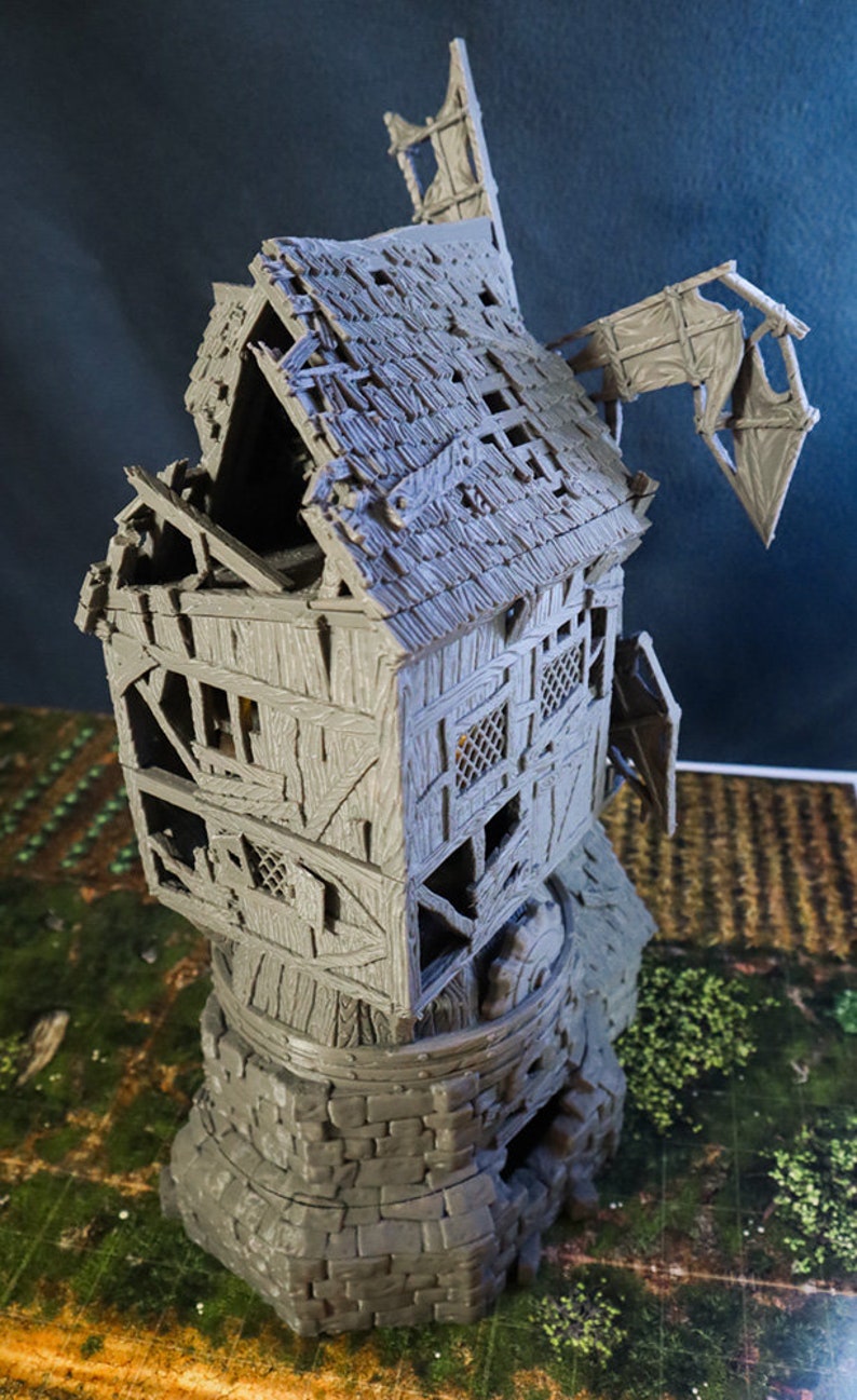 Dnd Haunted Windmill War Ruins City of Tarok Tabletop Scatter - Etsy
