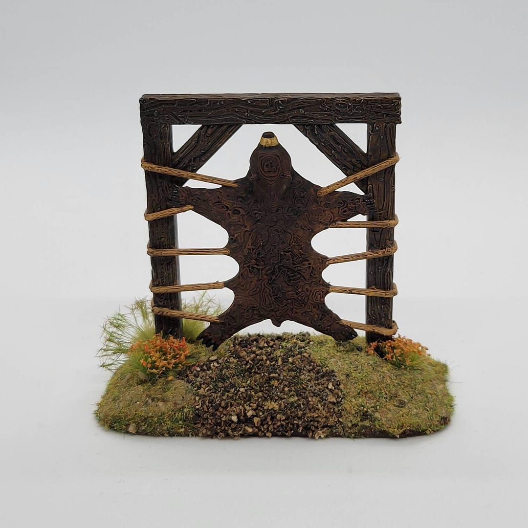 Dnd Tanning Hide Bear Hunter Barbarian Tribe Primitive Village ...