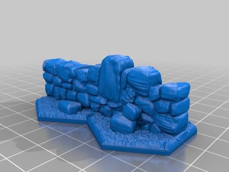 Dnd Flat Modular Walls Hex Tiles Custom Game 28mm Tabletop | Etsy