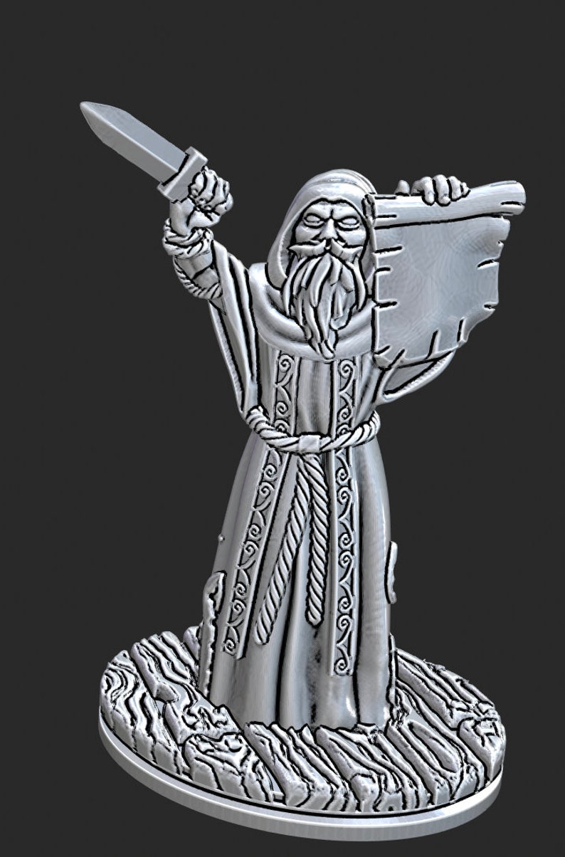 Evil Priest 28mm Miniatures RESIN Monk | 28mm Wargaming Terrain ...