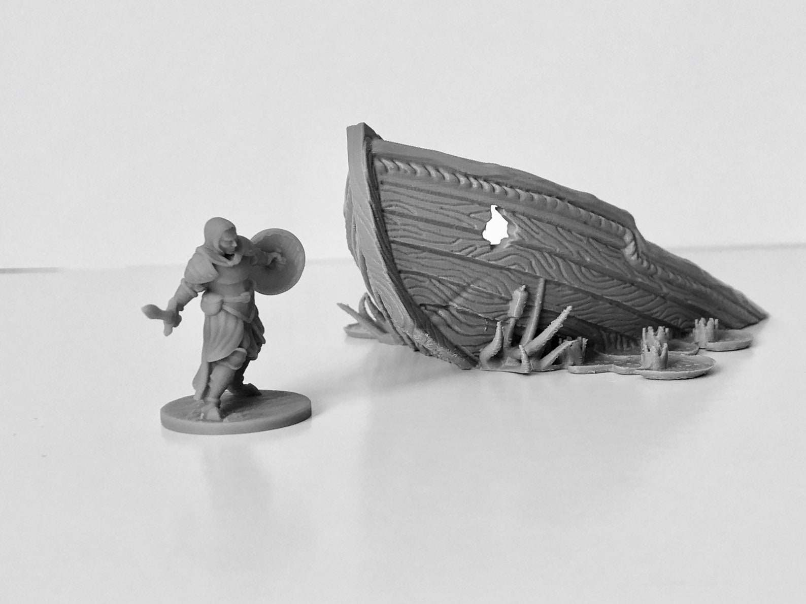 Dnd Sunken Boat Ship Wreck Swamp Tabletop Scatter Terrain - Etsy