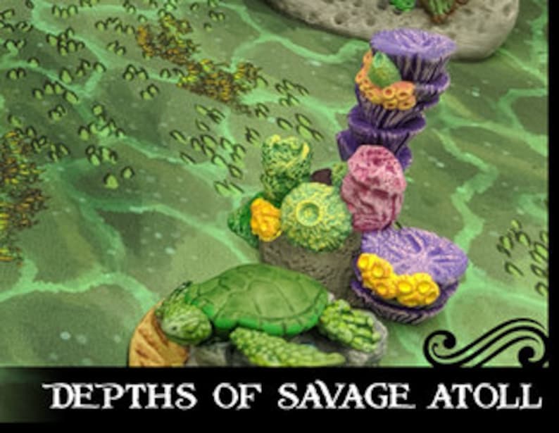 Dnd Large Coral Reef Merfolk Underwater Ocean City Atlantis Tabletop ...