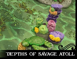 Dnd Large Coral Reef Merfolk Underwater Ocean City Atlantis Tabletop ...