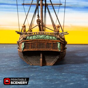 Dnd the Brig Ship Sea Vessel Pirate Fleet Boat Tabletop Scatter Terrain ...