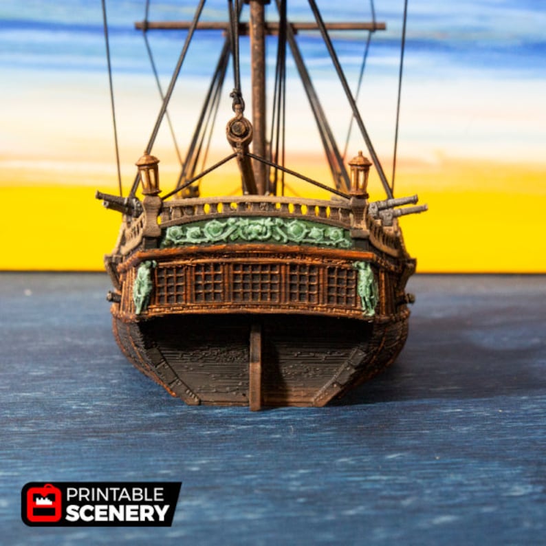 Dnd the Brig Ship Sea Vessel Pirate Fleet Boat Tabletop Scatter Terrain ...