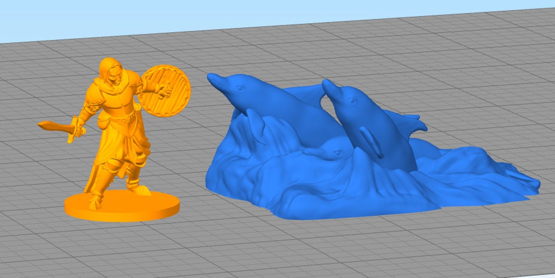 Dnd Dolphin Pod Sea Animals Marine Life Pirate Wargaming - Etsy