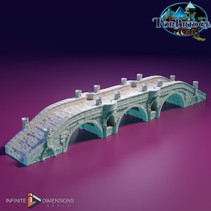 Dnd Bridge - Low Triple Arch Village Scatter Terrain Torbridge Cull RPG ...
