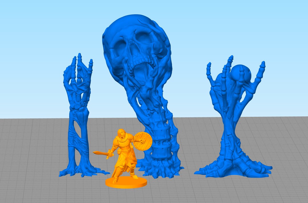 Dnd Skull Skeleton Tree Set Skeletal Haunted Forest Hellscape - Etsy