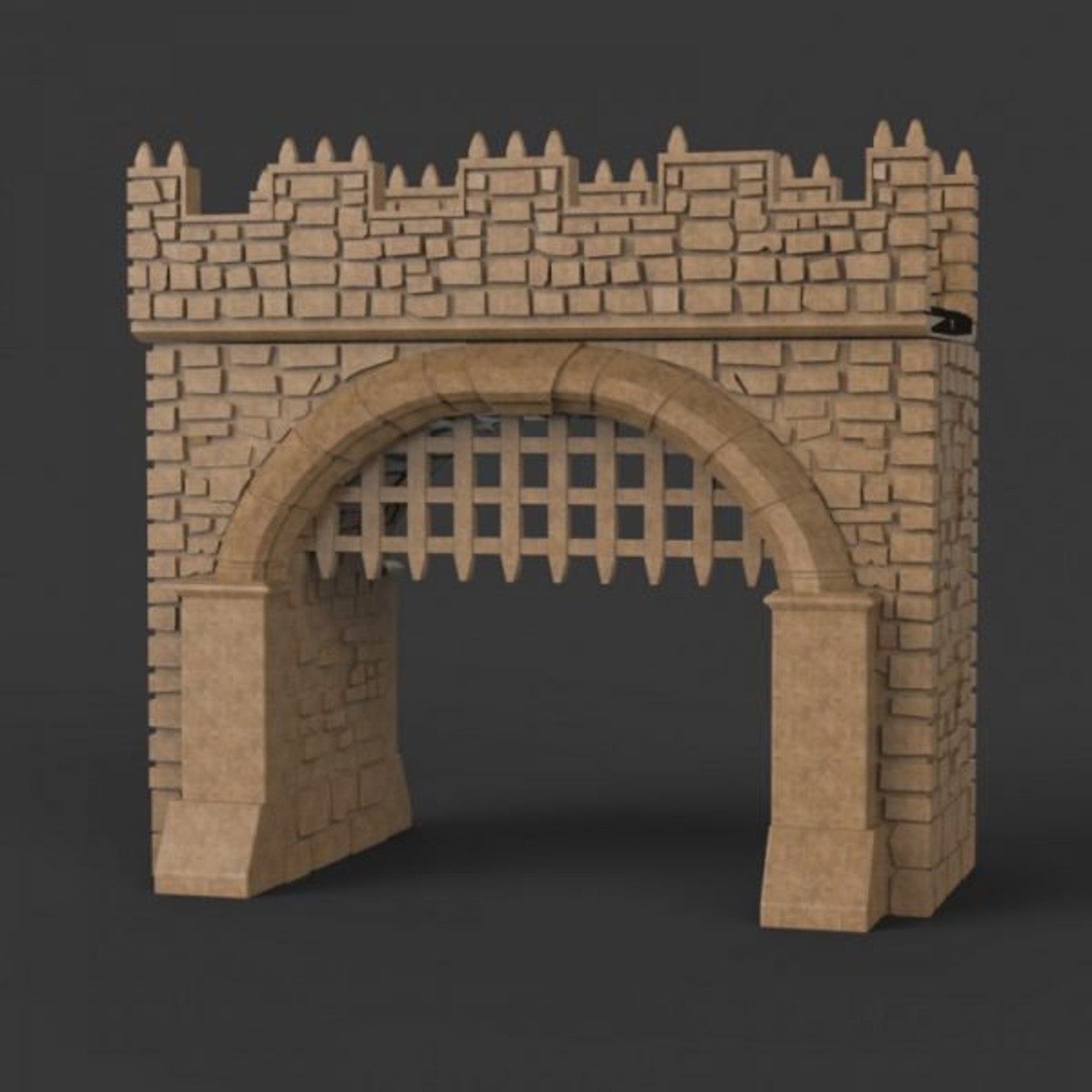 Dnd Winterdale Castle Gatehouse Gate Tabletop Scatter Terrain - Etsy