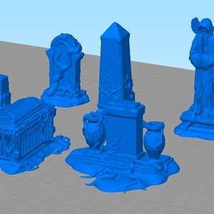 Dnd Gravestone Set Skeletal Haunted Cemetery Hellscape Dreadgrove ...