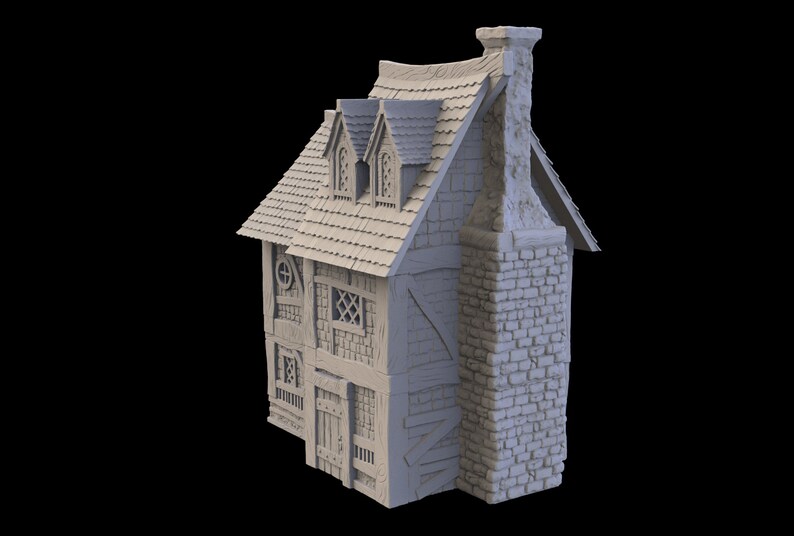 Dnd Medieval Cottage House Two Story Home RPG D&D Dungeons and Dragons ...