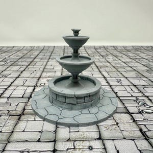 Dnd Tiered Fountain Town Square Village Tabletop Scatter Terrain RPG ...