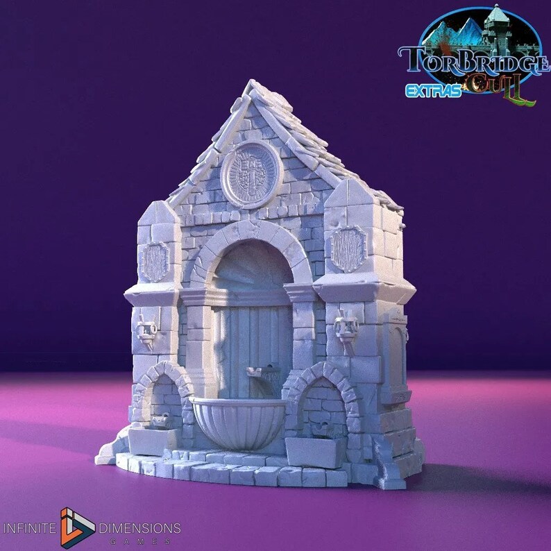 Dnd War Memorial Fountain Medieval War Ruins Town Village - Etsy