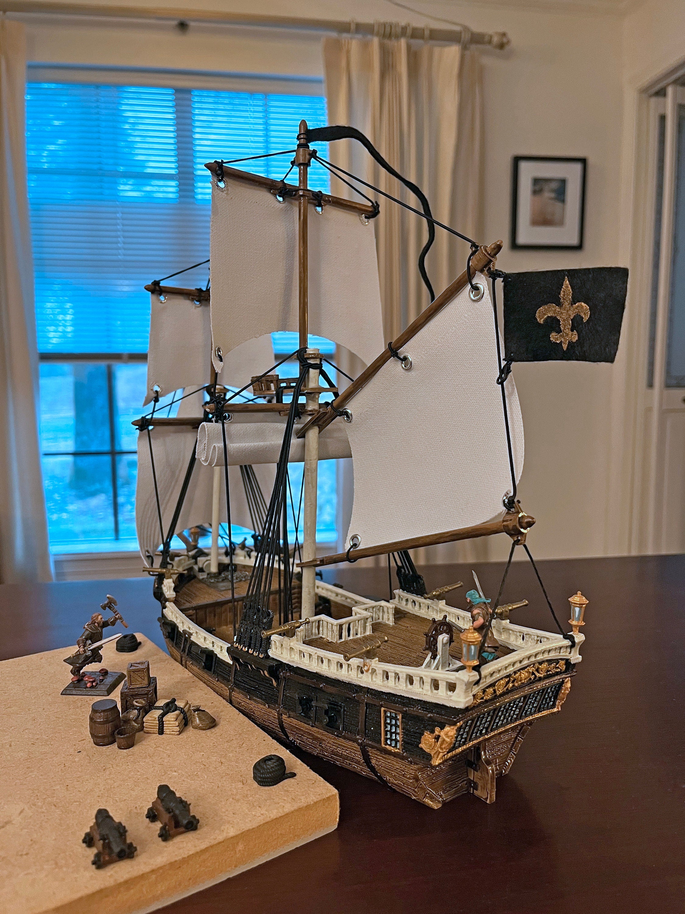 Dnd the Brig Ship Sea Vessel Pirate Fleet Boat Tabletop Scatter Terrain ...