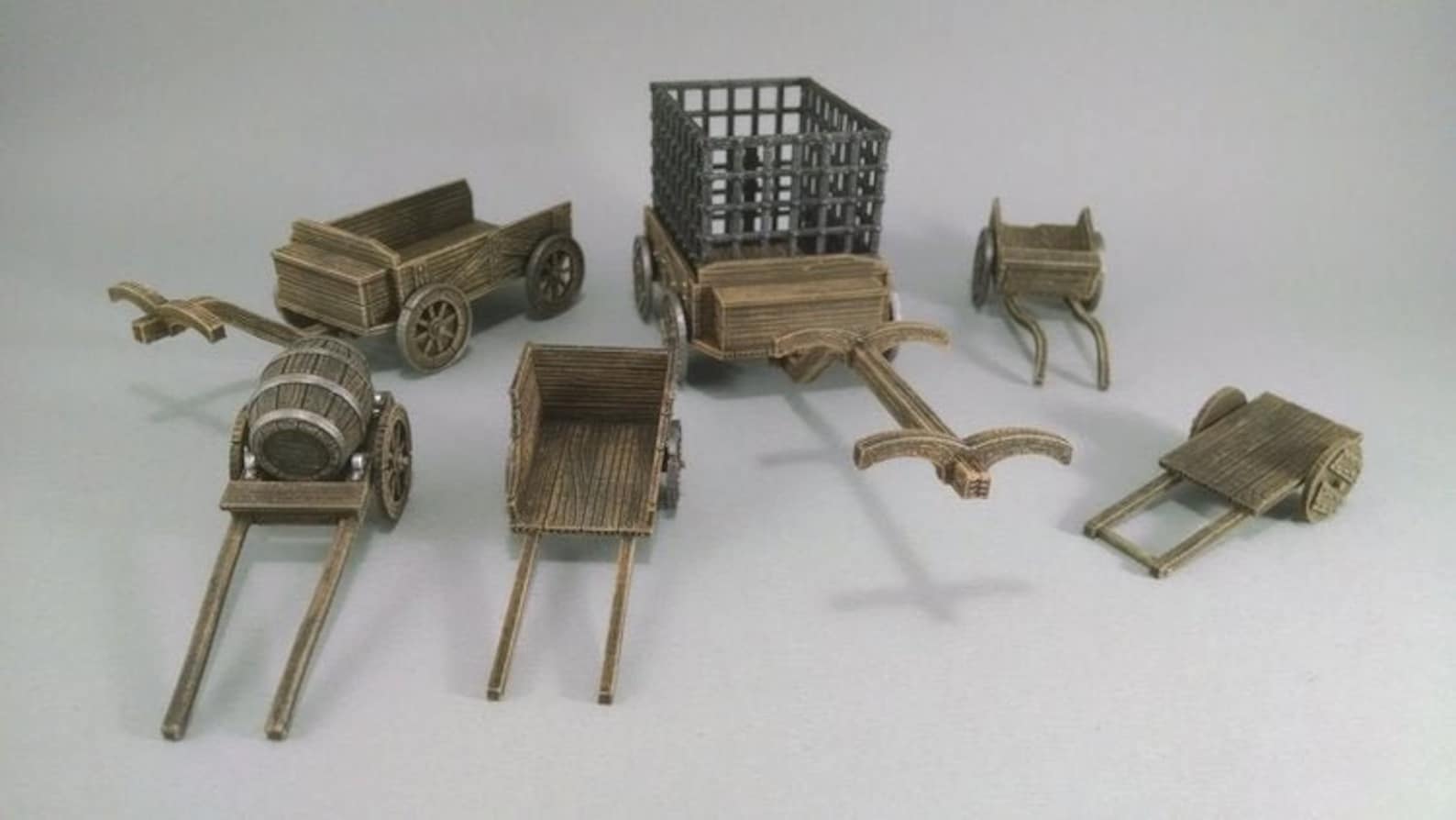 Dnd Carts and Wagons Set Caravan Merchant Supplies Village Tabletop ...
