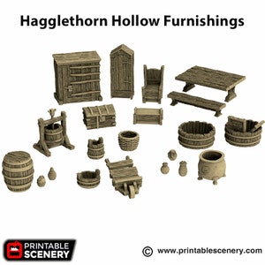 Dnd Furniture Set Furnishings Home House Village Hagglethorn Hollow ...