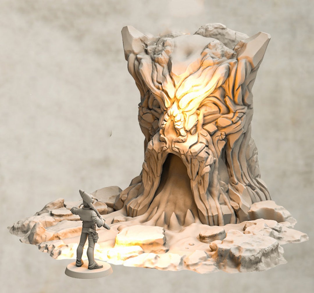 Dnd Lava Fire Maw Underdark Statue Ruins 28mm Underground Cave Scatter ...