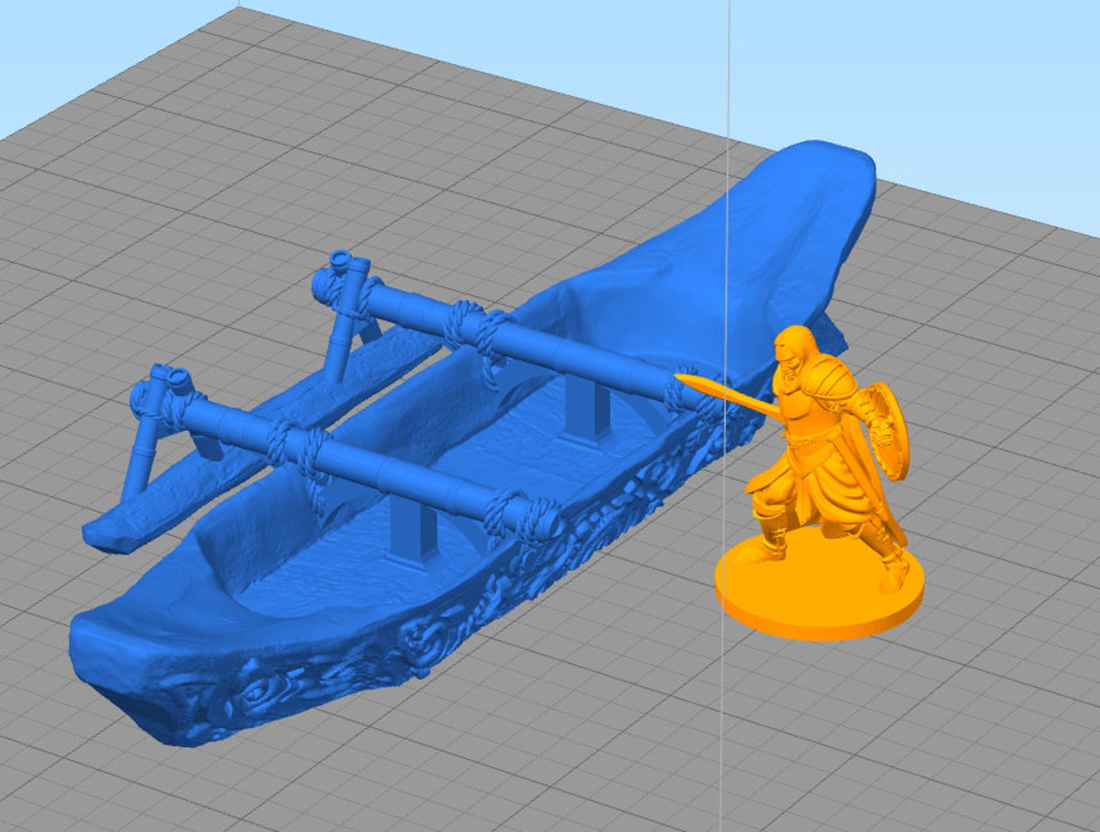 Dnd Dugout Outrigger Canoe Boat Primitive Sea Vessel Watercraft ...