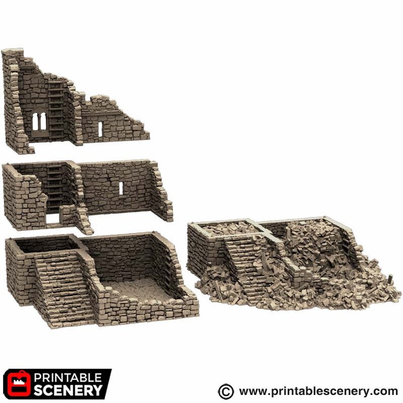 Dnd Norman Stone Fort Medieval Fortress Walls From King and Country ...