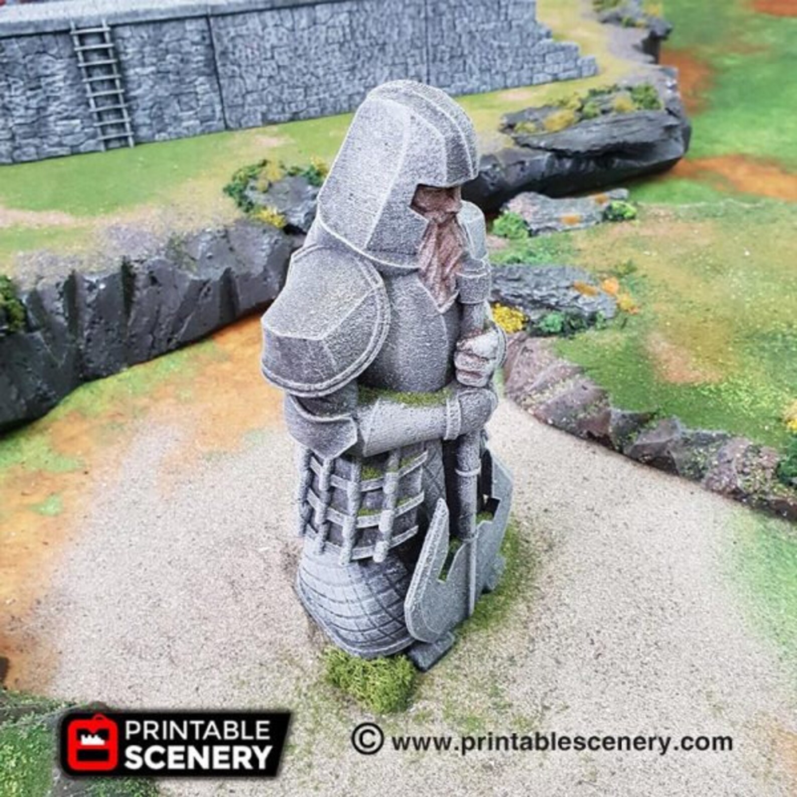Dnd Dwarven Statue Forge City Monument Tabletop Scatter | Etsy