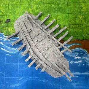 Dnd Ship Ribs Shipwreck Boat Pirate Wreck Ruins Beached Boat Tabletop ...