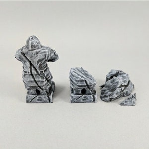 Dnd Dwarven Dwarf Statue Monument Sculpture Ruins- Tabletop Scatter ...