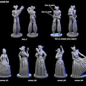 Dnd Set of 6 Masquerade Party Resin Miniatures City of Tarok Terrain ...
