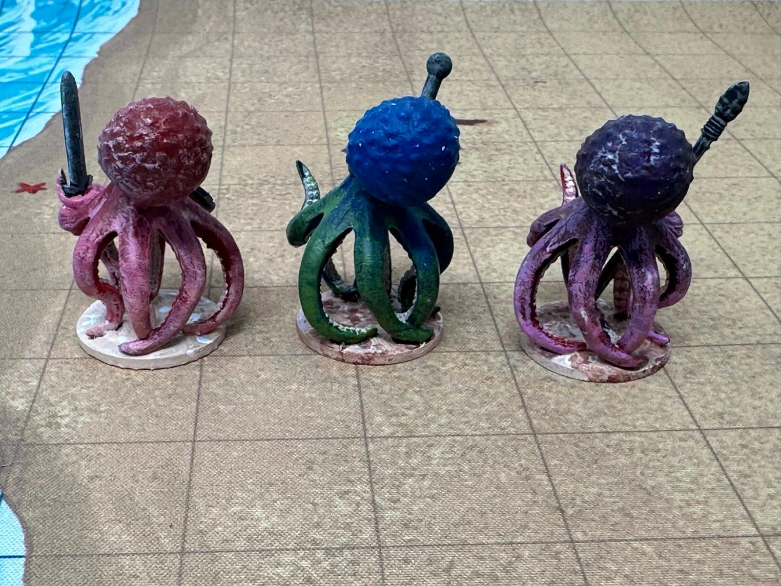 Dnd Octopus Warrior Octopoid Mind Flayer RESIN 28mm Sea Creature ...