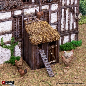 Dnd Chicken Hut Coop From King and Country Village Tabletop Scatter ...