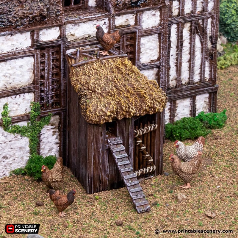 Dnd Chicken Hut Coop From King and Country Village Tabletop - Etsy