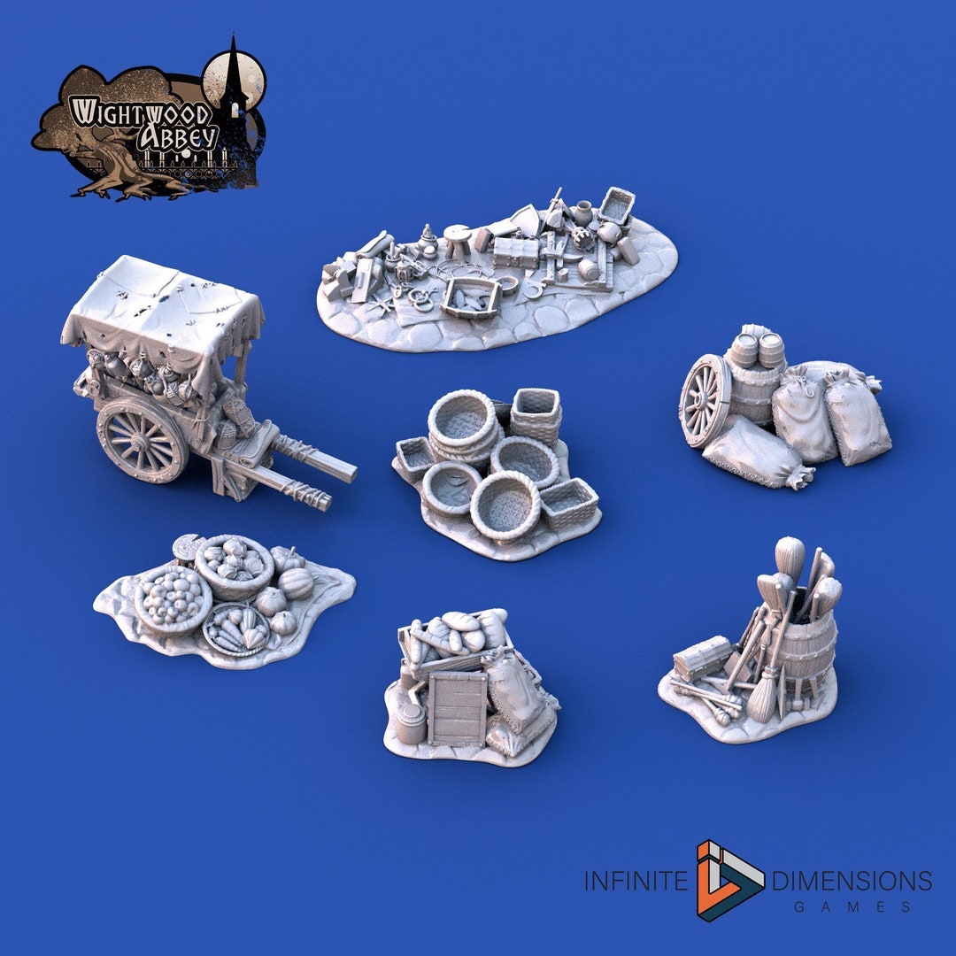 Dnd Peddler's Stalls Tabletop Camp or Beggar's Terrain Miniature RPG D ...