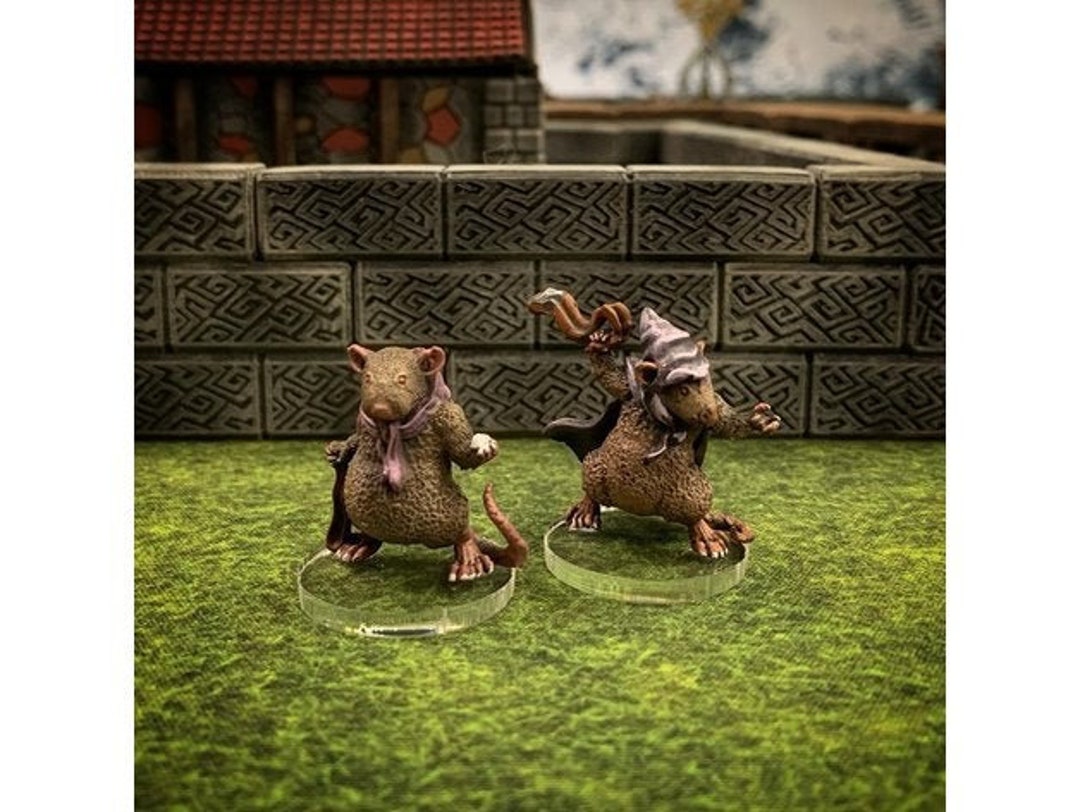 Dnd Ratfolk Pelter Set of 2 Wererat Rat Miniatures RPG D&D Dungeons and ...