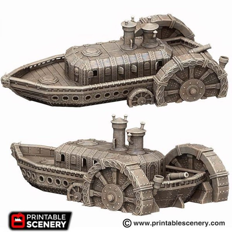Dnd Steam Ironclad Dwarf Ship Sea Vessel Watercraft Steampunk Boat ...