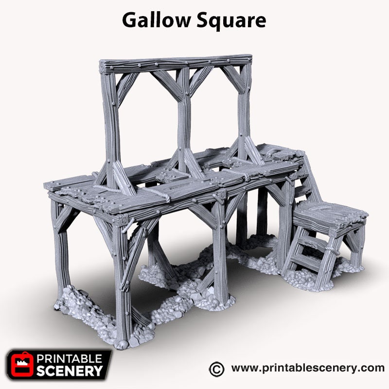 Dnd Gallows Town Square Medieval Western Village Warhammer | Etsy