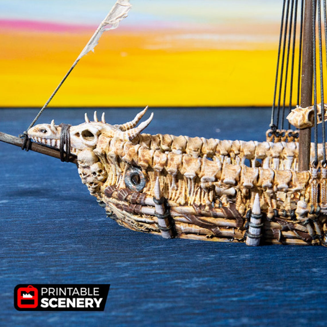 Dnd Undead Sloop Ship Wargaming Pirate Fleet Boat Tabletop - Etsy