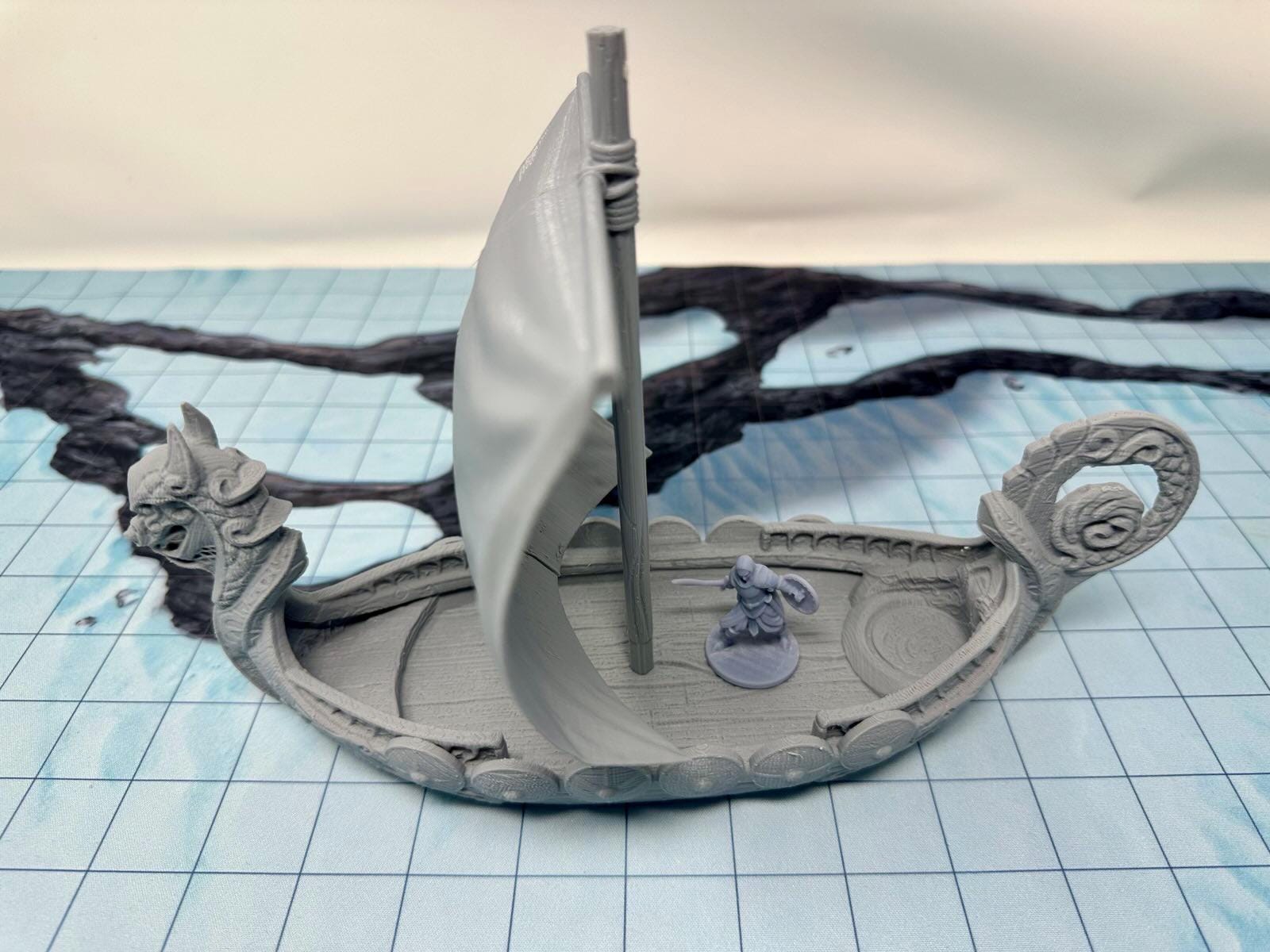 Dnd Viking Ship Vessel Boat Tundra Ice Age Wargaming Tabletop Scatter ...