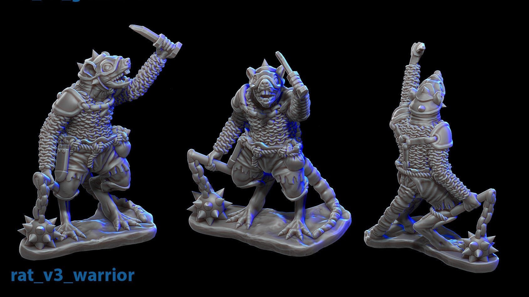 Dnd Rat Warrior Style B Wererat Monster 28mm Miniature - Etsy