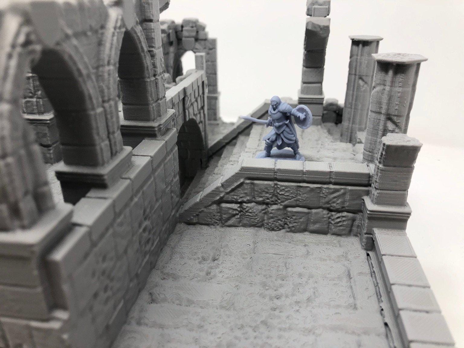 Dnd Bridge Garrison Medieval Town War Ruins Tabletop Scatter Terrain ...