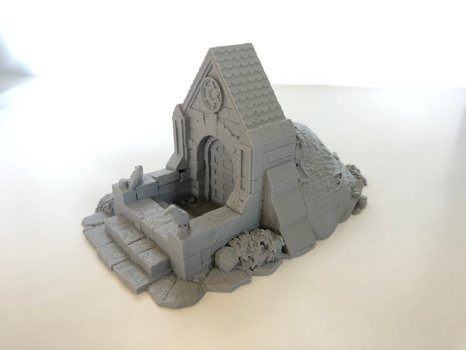 Dnd Crypt Entrance Mausoleum Graveyard Cemetery Tabletop Terrain ...