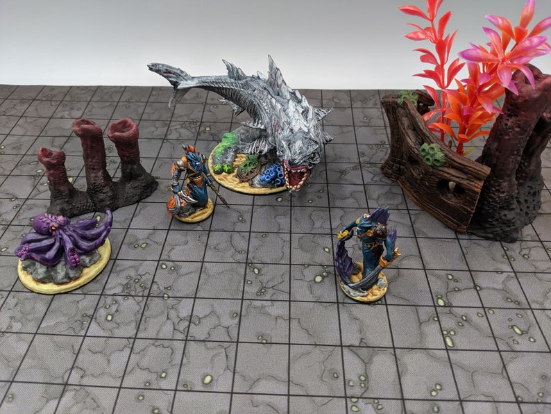 Dnd Shark Demon Giant Underwater Predator Megalodon Aquatic Terror ...