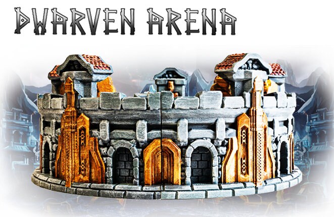 Dnd Dwarven Arena Colosseum Dwarf Mountain City Architecture Tabletop ...