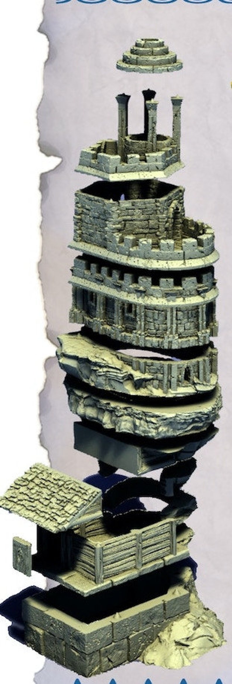 Dnd Lighthouse Watchtower Seaport Beach Cove Tabletop Scatter - Etsy